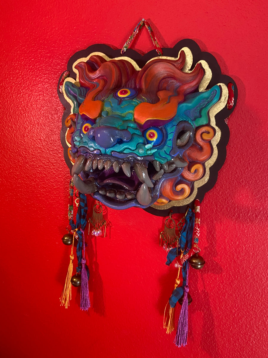 GREEN LUCKY MAW HOUSE HOWLER- ONE OF A KIND FINISHED WALL PLAQUE ...