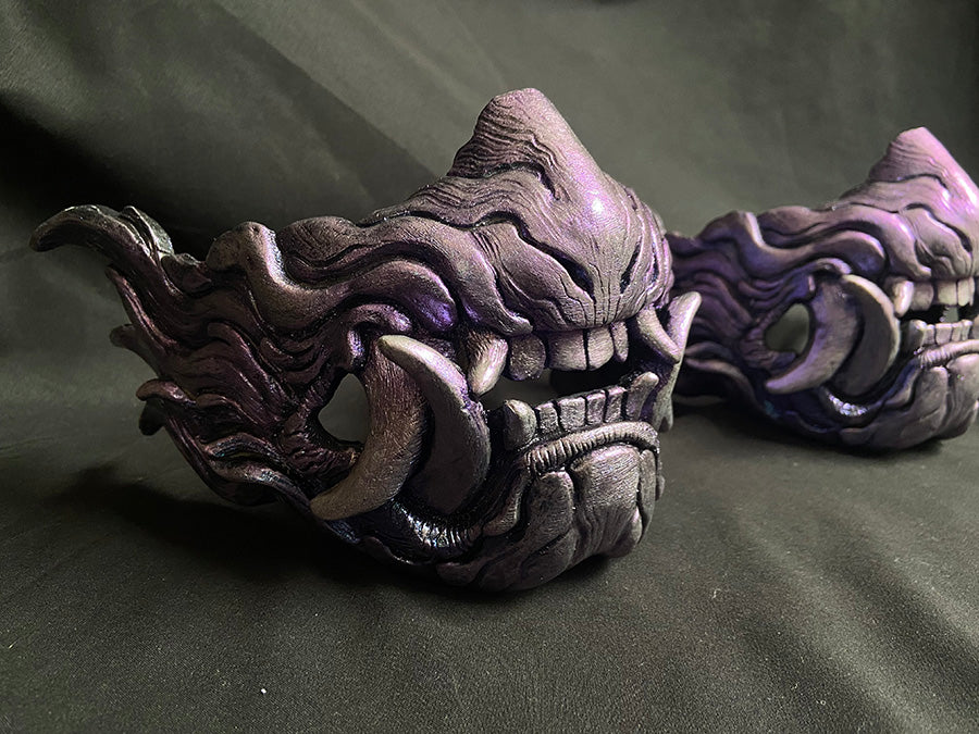 SNARL HALF MASK- IRIDESCENT PURPLE – missmonster